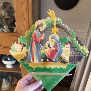 Antique Christmas Vintage German Christmas Die Cut Western Germany ...