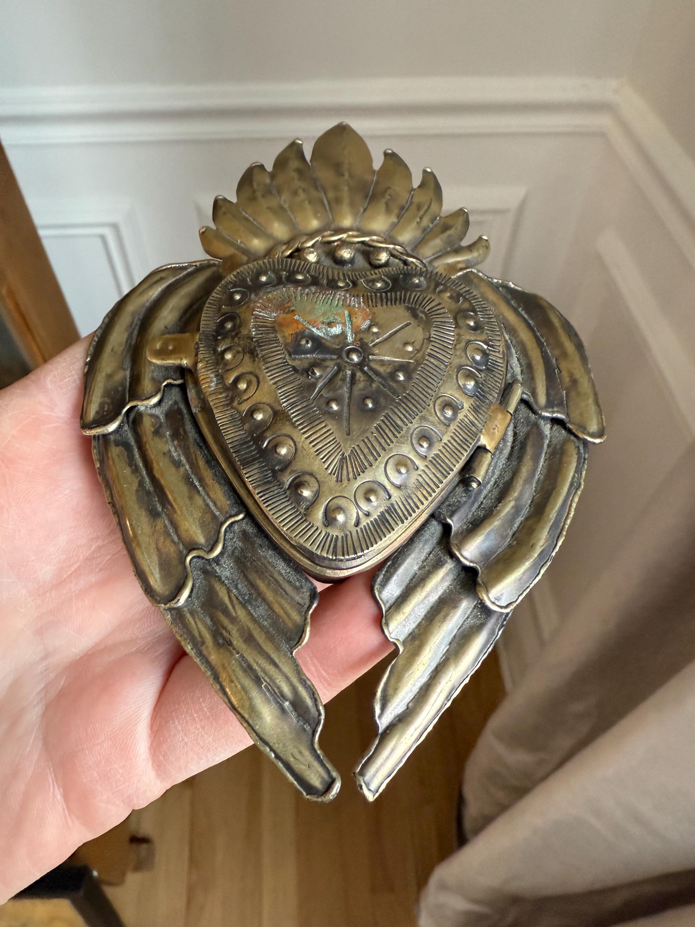 Rare Judith Roberts Reliquary Ex Voto Winged Heart Sacred Heart Flaming ...