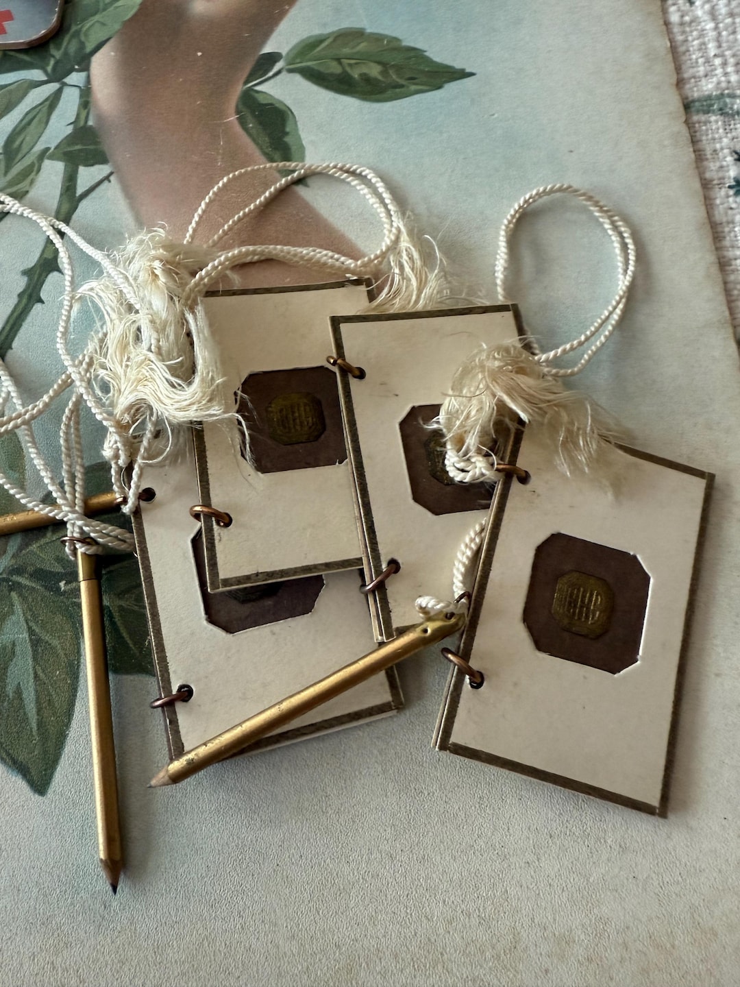 Antique Flapper Dance Cards Booklet Circa 1924 Gilt Embossed Lettering ...