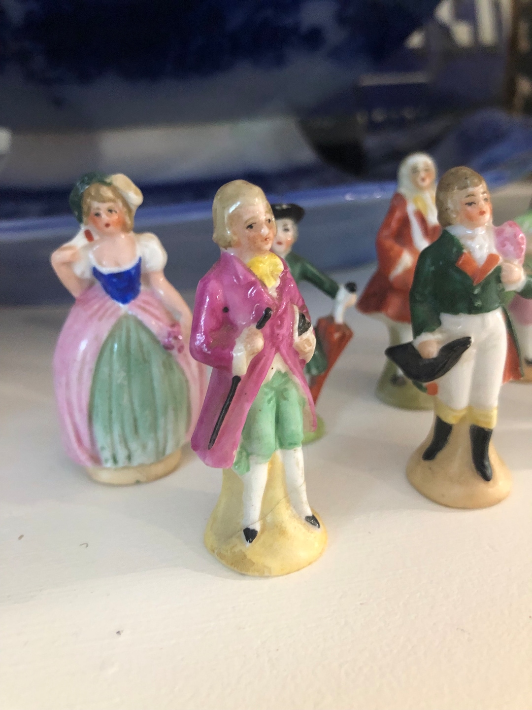 Vintage German Porcelain Miniature Figurine Lot Dollhouse Tiny Sweet ...