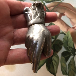 Vintage Paperweight Cast Metal Figural Hand - Etsy
