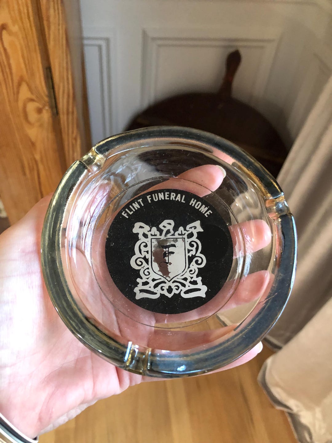 Vintage Mid Century Ashtray Funerary Funeral Home Advertising Tray ...