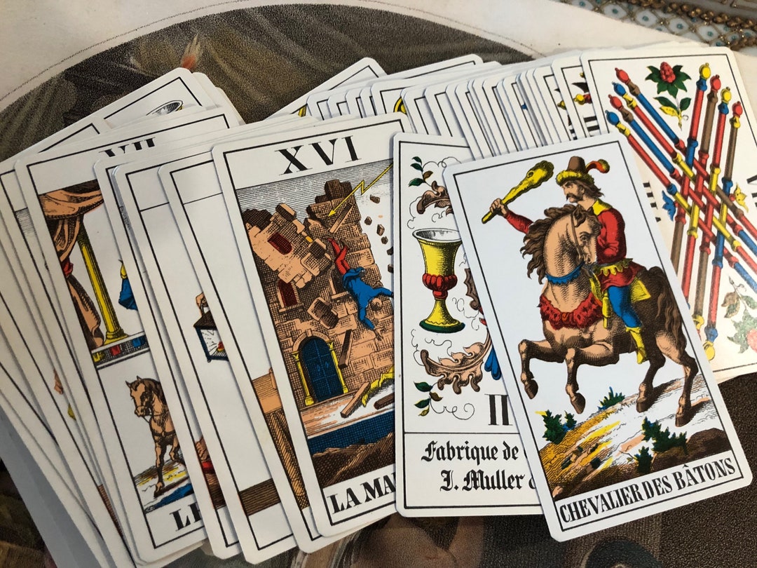 Vintage Tarot Cards Incomplete Deck Swiss 1970’s AG Muller Divination ...