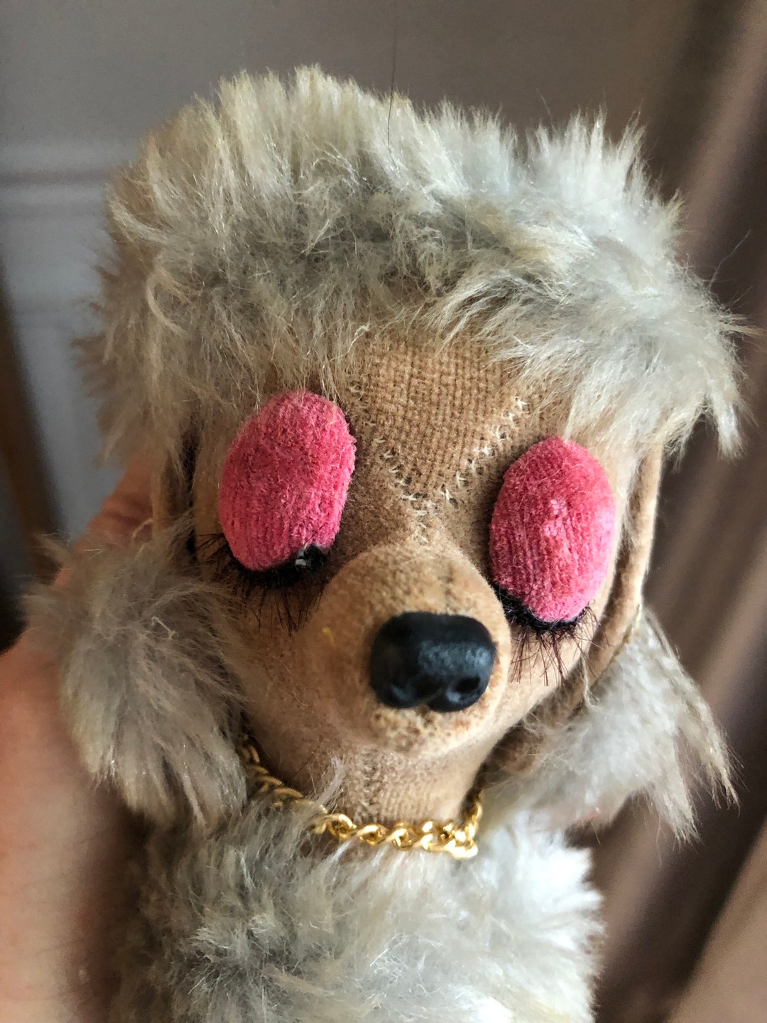 Vintage Stuffed Animal Plush Poodle Dog Retro Dated 1969 Mid Century ...