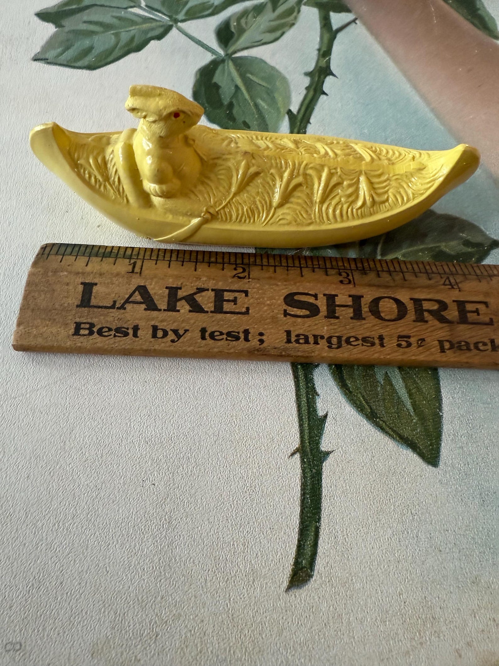 Rare Irwin Celluloid Bunny Rabbit Paddling Boat Easter Decor Antique ...