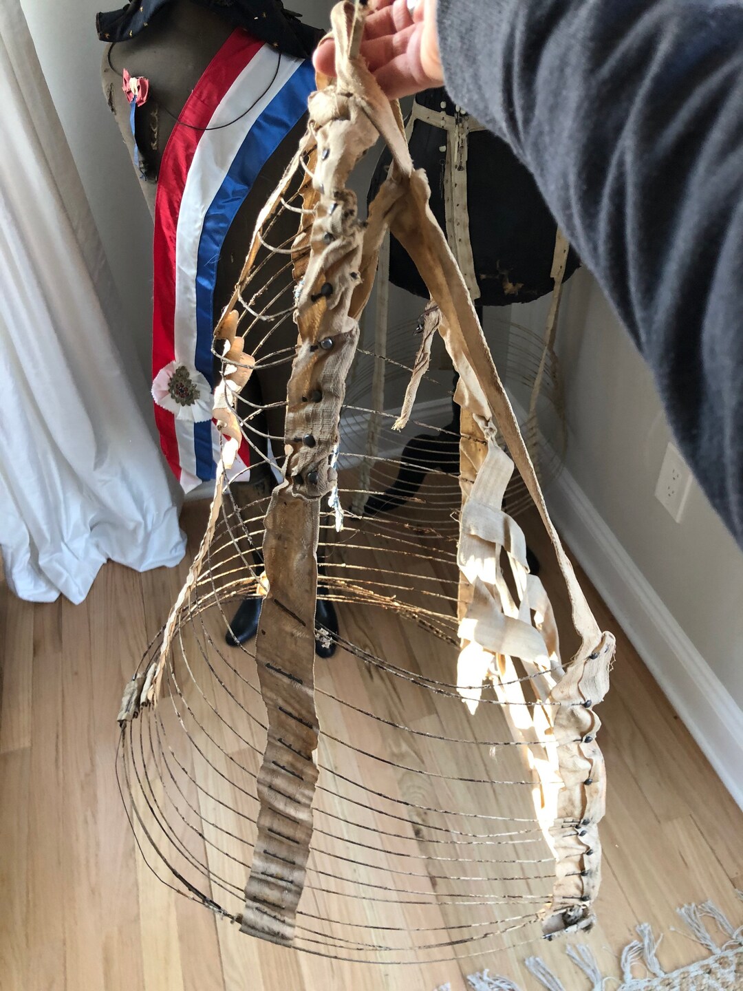 SUMMER SALE Fab Victorian Antique Wire Hoop Under Garment Dress Party ...