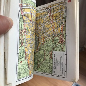 Antique French Map Book Plan De Paris Arrondissement Guide Fold Out ...