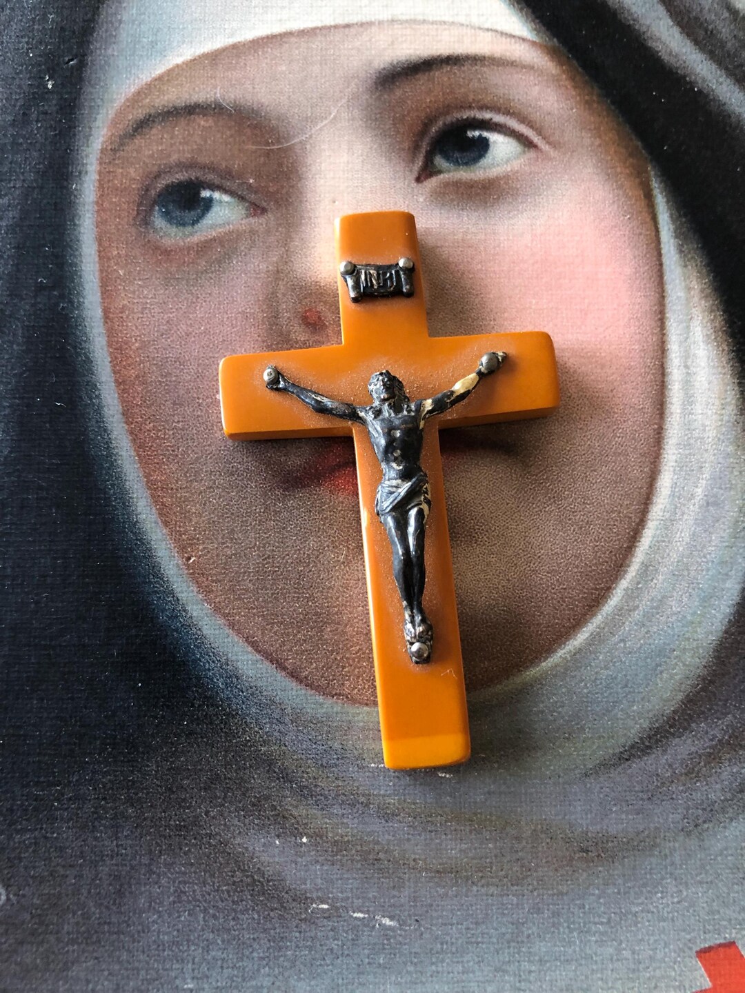 Vintage Cross Butterscotch Bakelite Crucifix Jesus Religious - Etsy