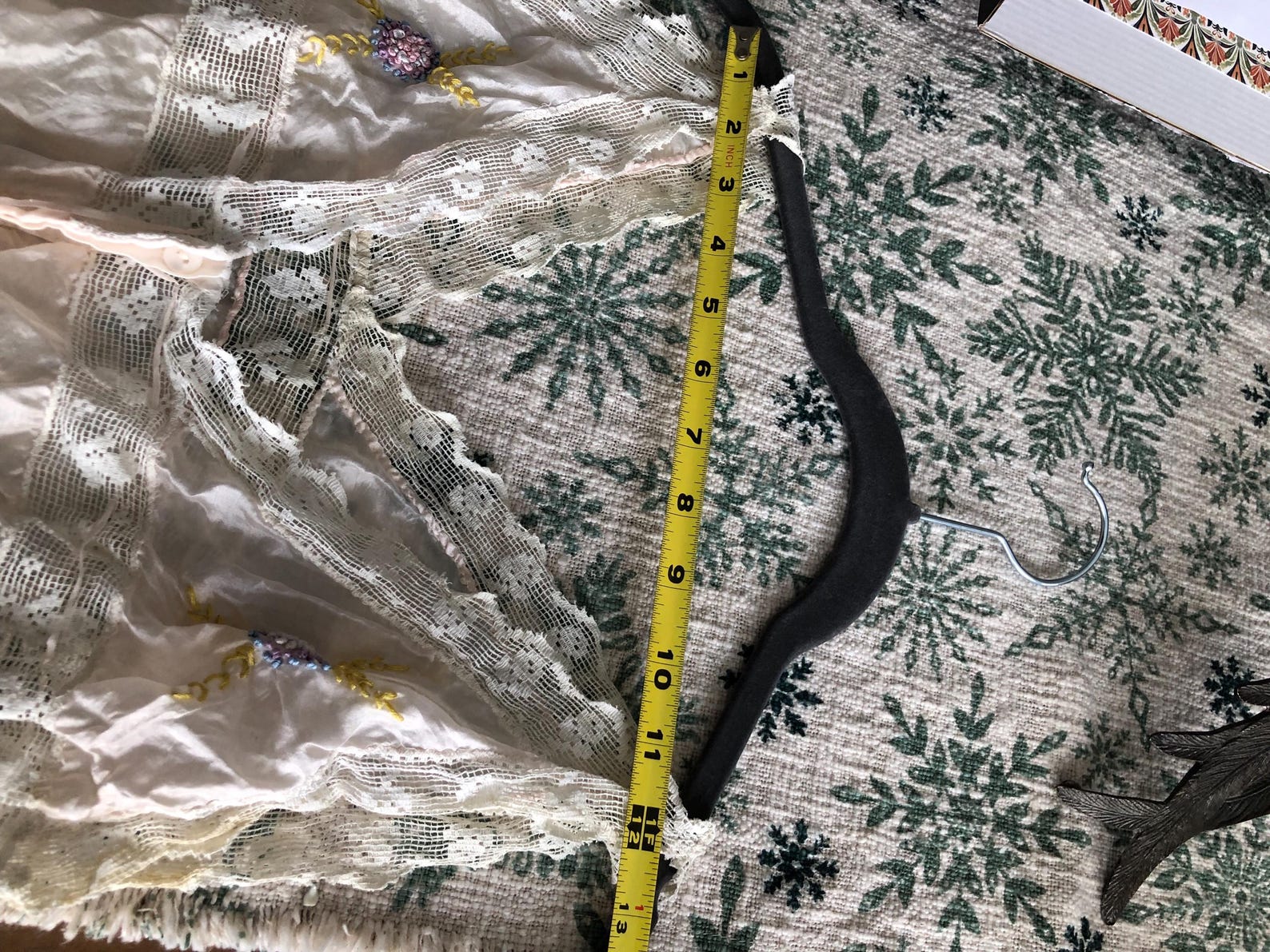 Antique Victorian Undergarment Chemise Silky Fabric Darling Embroidered ...