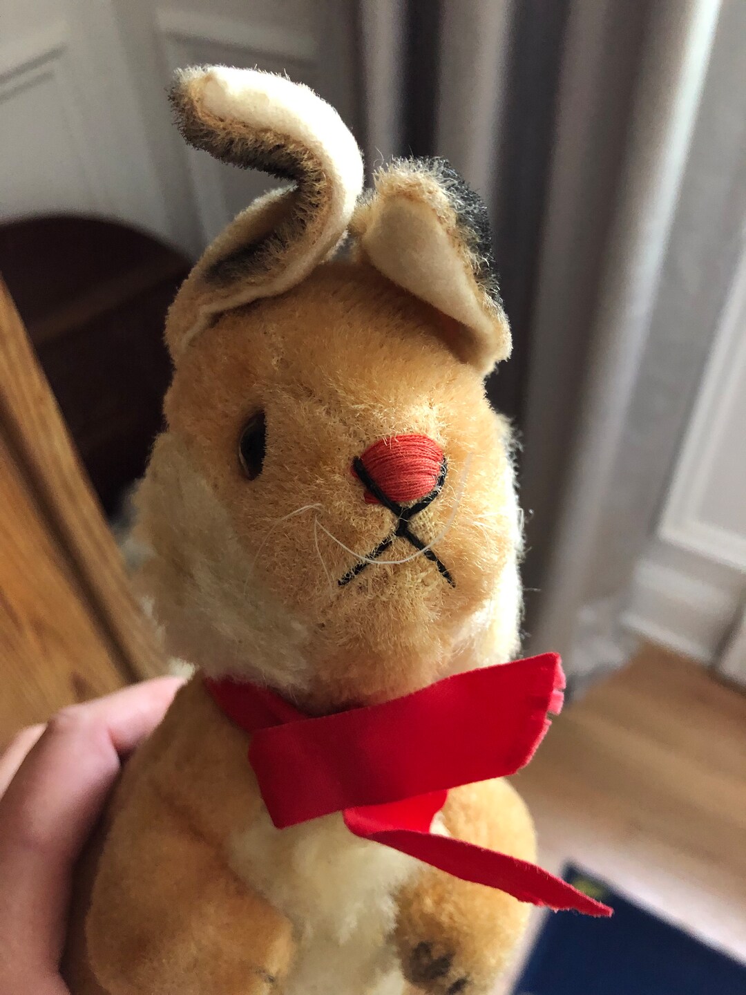 Super Cute Vintage Adorable Mohair Plush Bunny Rabbit Tag Japan Easter ...