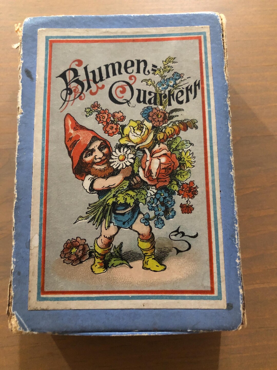 Rare Antique German Boxed Cards Flowers Great Graphics Cover Gnome ...