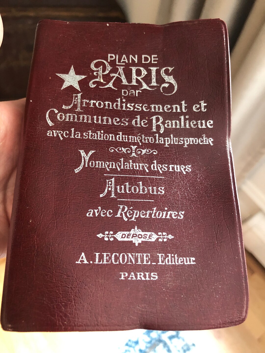 Antique French Map Book Plan De Paris Arrondissement Guide Fold Out ...