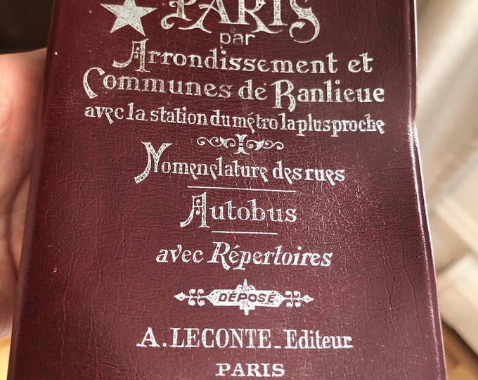 Antique French Map Book Plan De Paris Arrondissement Guide Fold Out ...