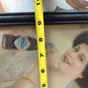 Antique Original Edwardian Lady Coke Cola Ad Advertising Promo Framed ...