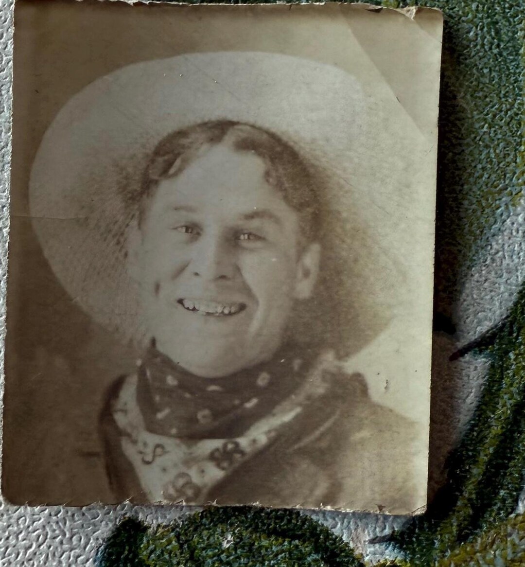 Antique Victorian Photo Gem Mini Photo Cowboy Photo Original Photo Hat ...