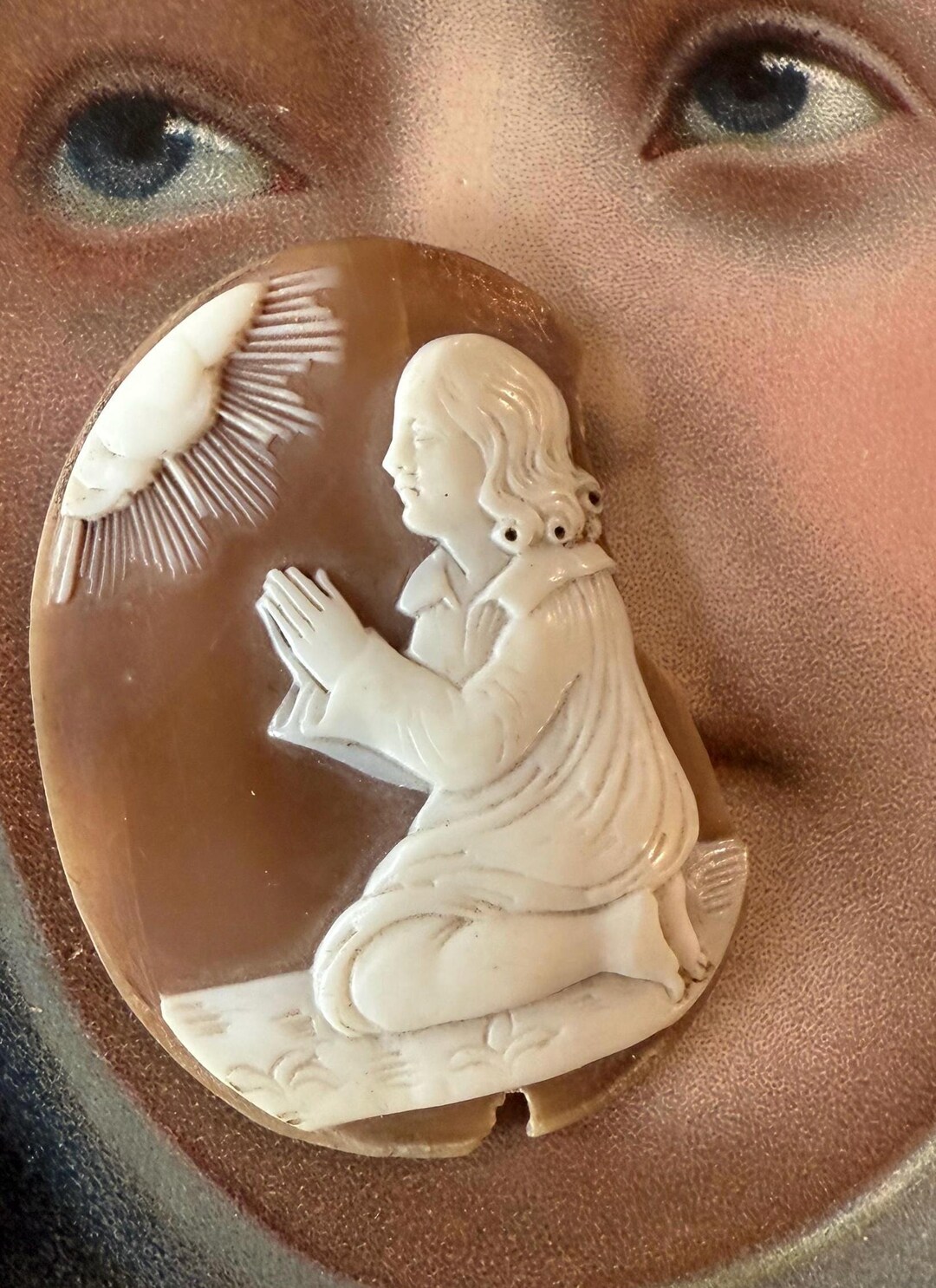 Antique Italian Shell Cameo AS IS Destash Crafting Loose Cameo Ornate ...