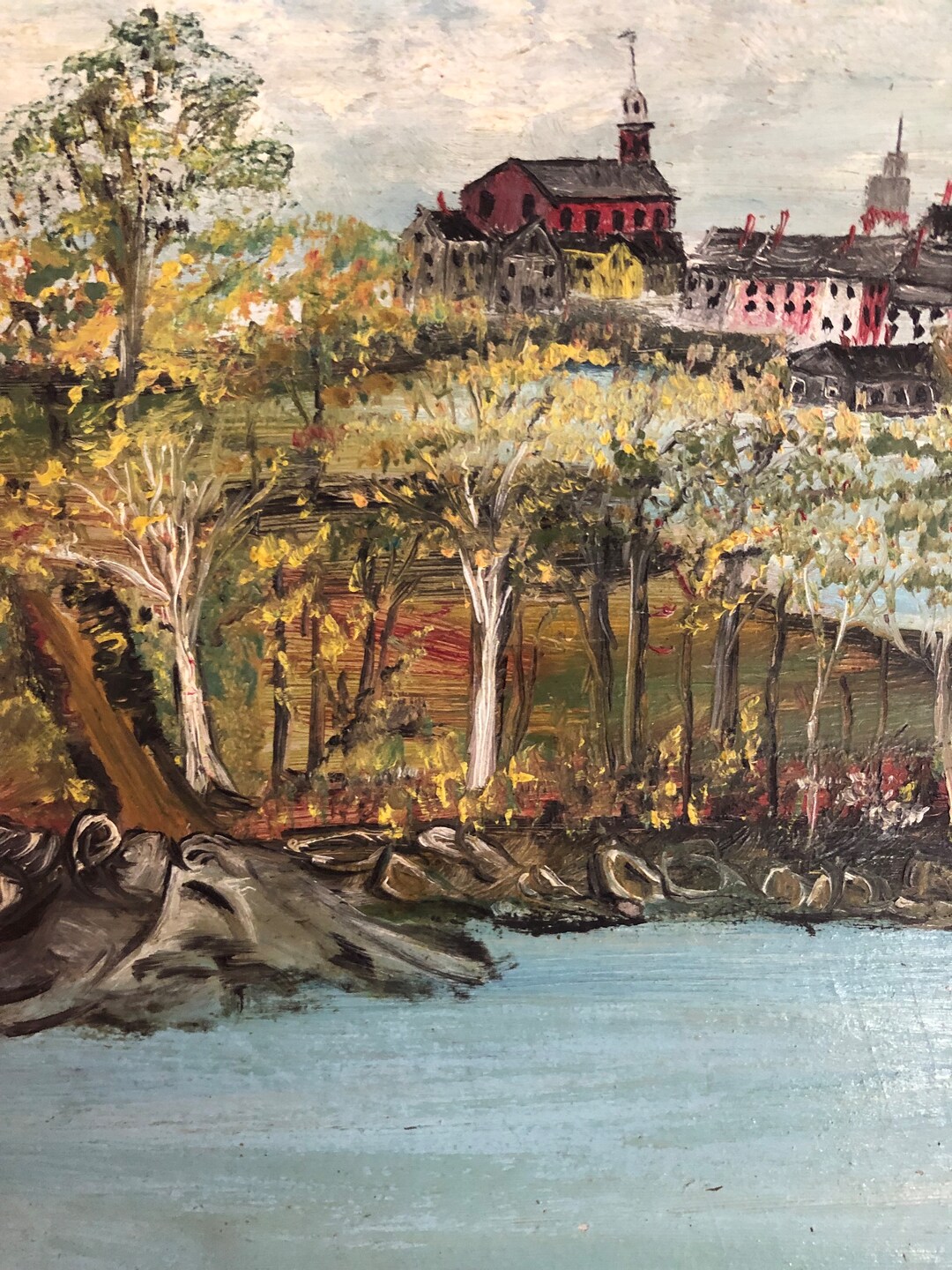 Vintage Painting Art Original Painting Orrington Maine Seascape ...