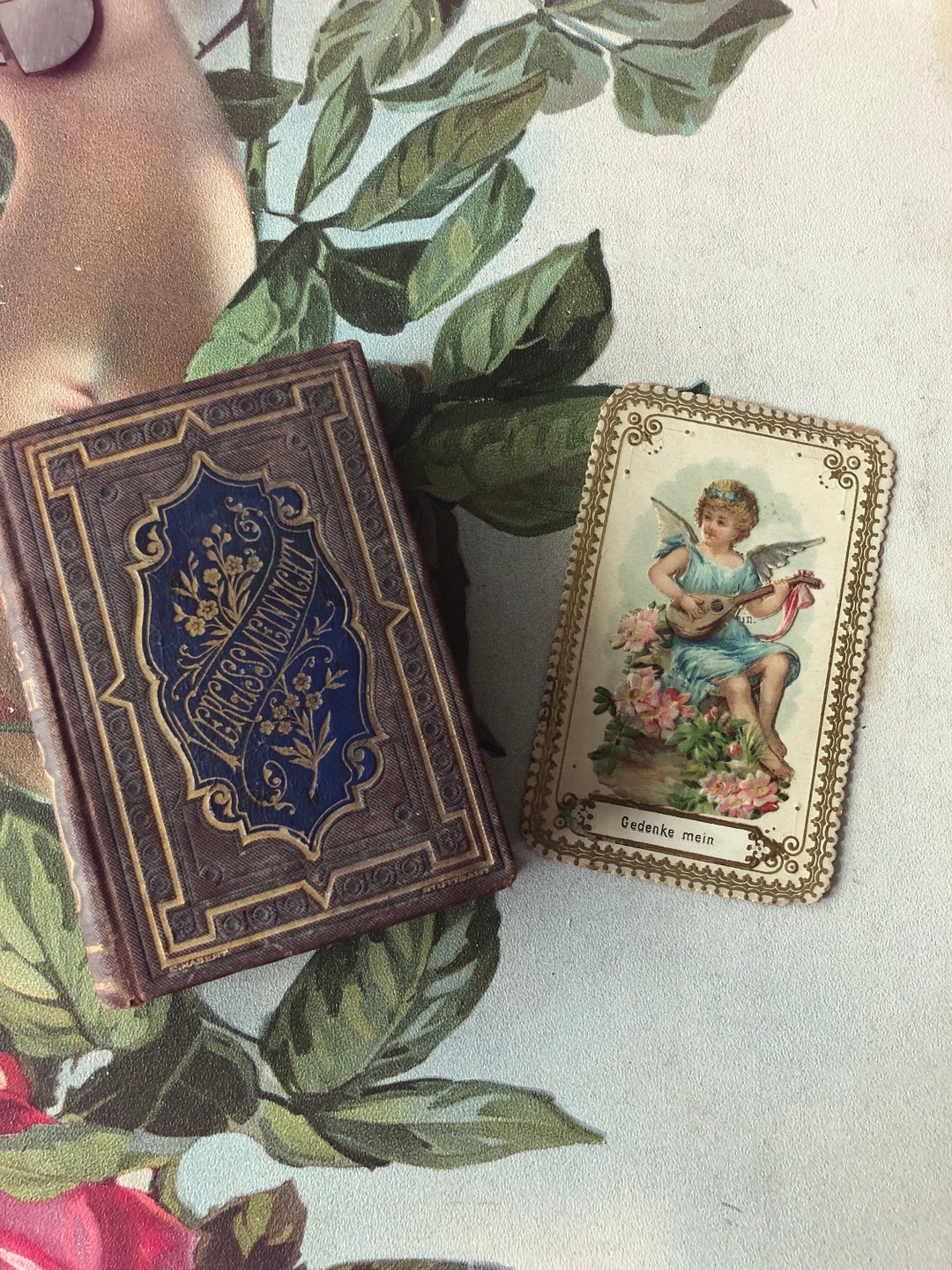 Antique Prayer Book German Religious Book German Text Vergissmeinnicht ...