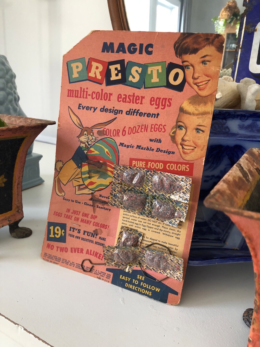 Vintage 50s Magic Presto Easter Egg Dye Kit Great Graphics AS IS - Etsy