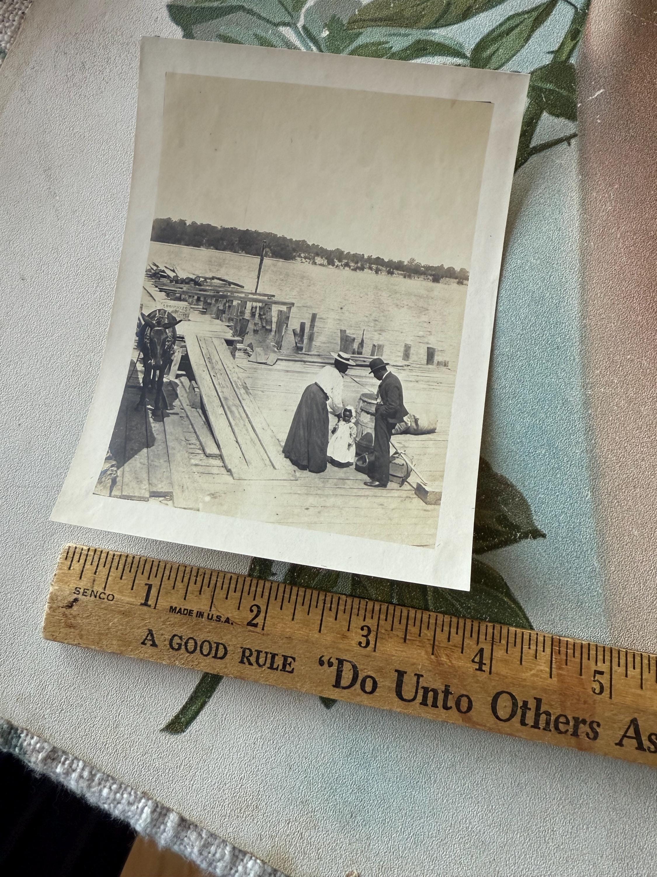 Fabulous Antique Photo Fashionable African American Family at Dock With ...