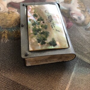 Sweet Antique Match Box With Striker Mother of Pearl Inlay Lucky ...