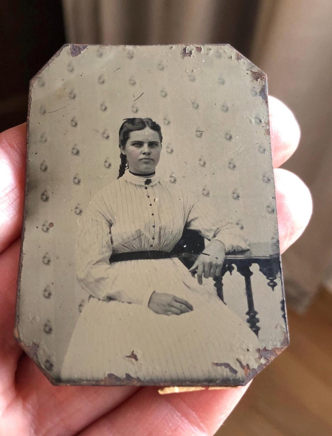 Antique Tintype Photo Light Eyed Beauty Fabulous Unusual Wallpaper ...