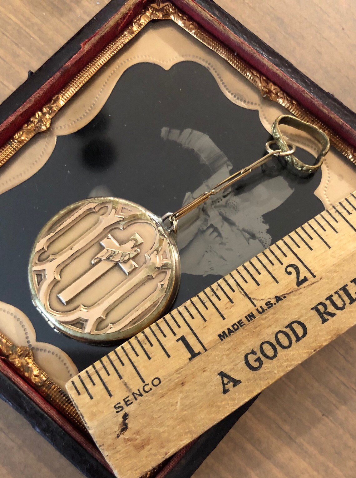 Antique Victorian Locket Religious Locket Pendant Gold Filled - Etsy