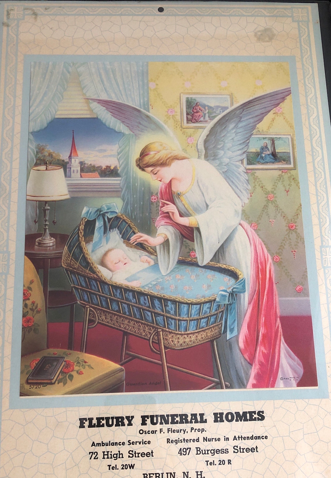 Vintage Circa 1942 Antique Funeral Home Calendar Beautiful - Etsy