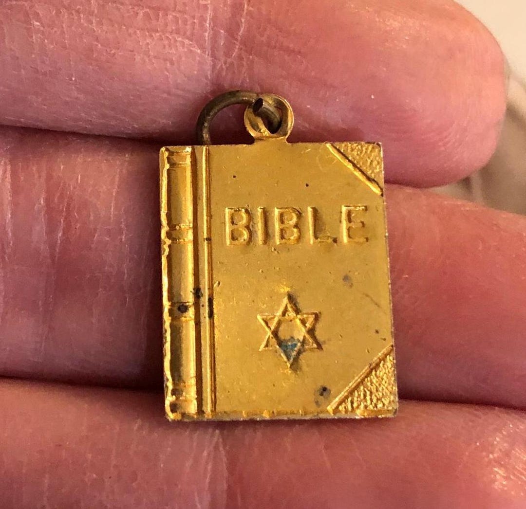 Vintage Bible Charm Star of David Jewish Religious Jewelry Pendant - Etsy
