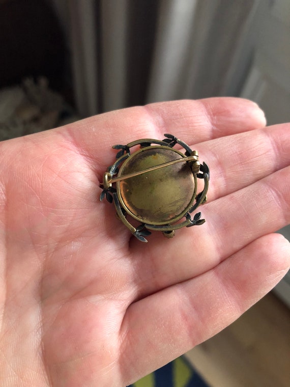 Antique French Brooch Marie Antoinette Hand Painted P… - Gem