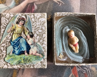 Vintage 1950s German Wax Christmas Angel - Etsy