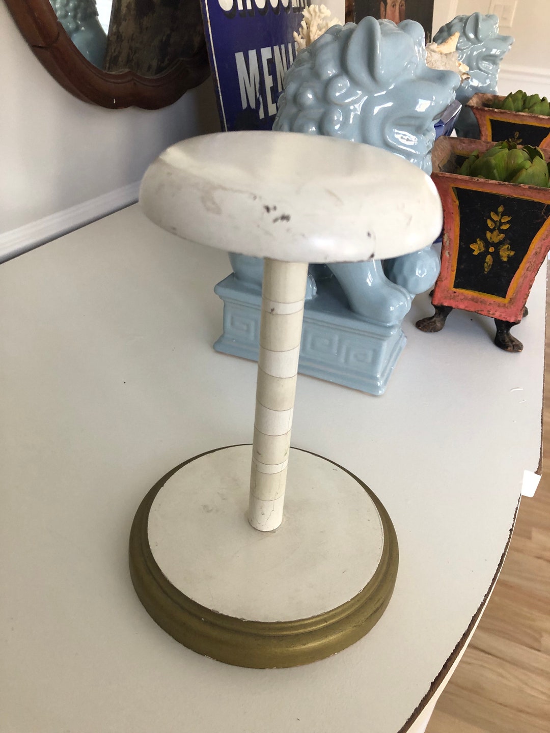 Vintage Hat Stand Wooden Gilt Decor AS FOUND - Etsy