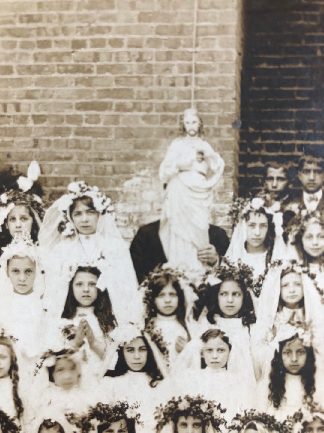 Fantastic Antique French Religious Photo Communion Confirmation Fab ...