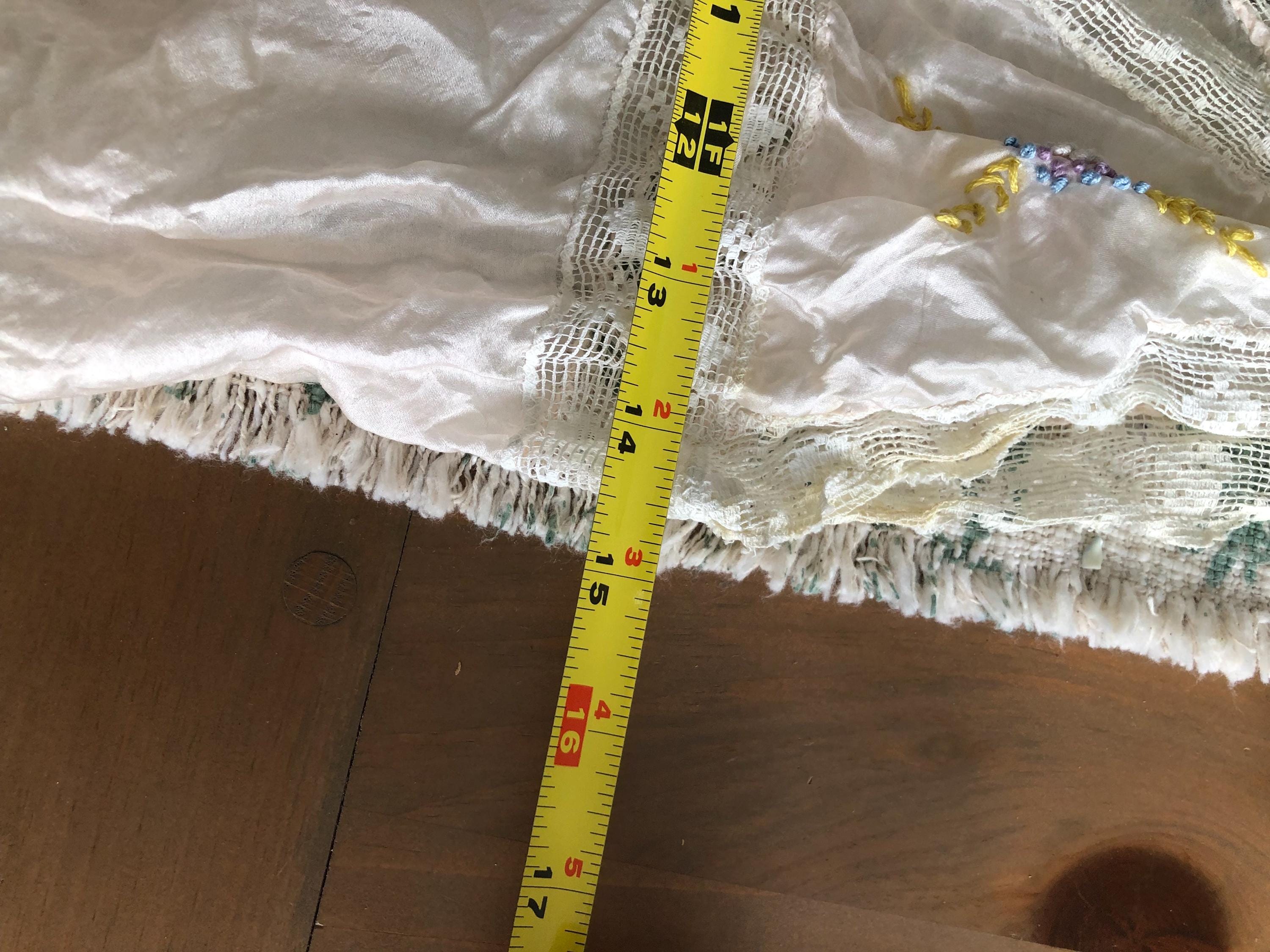 Antique Victorian Undergarment Chemise Silky Fabric Darling Embroidered ...