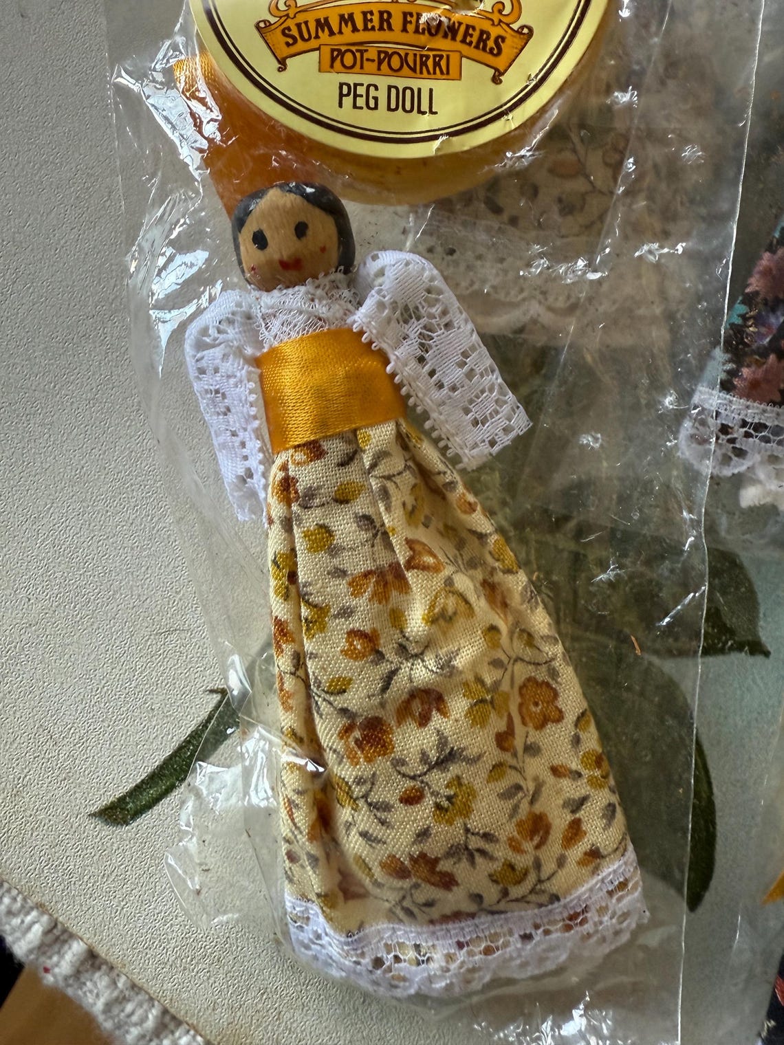 Vintage Peg Dolls X 4 Cottage Garden Made in Great Britain Pot Pourri ...