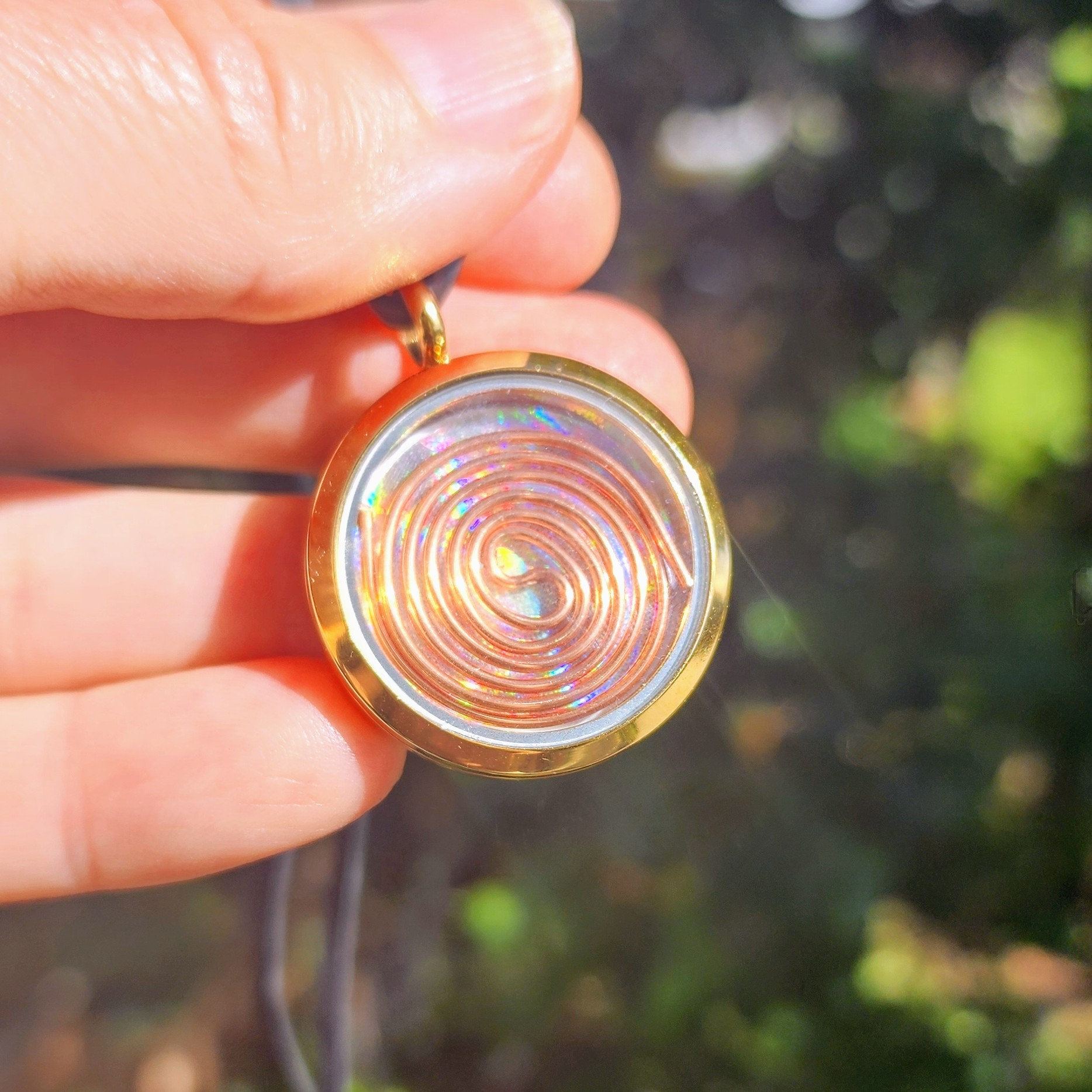 Gold Colour Frequency Imprinted Energy Jewellery, Copper Tesla Coil and ...