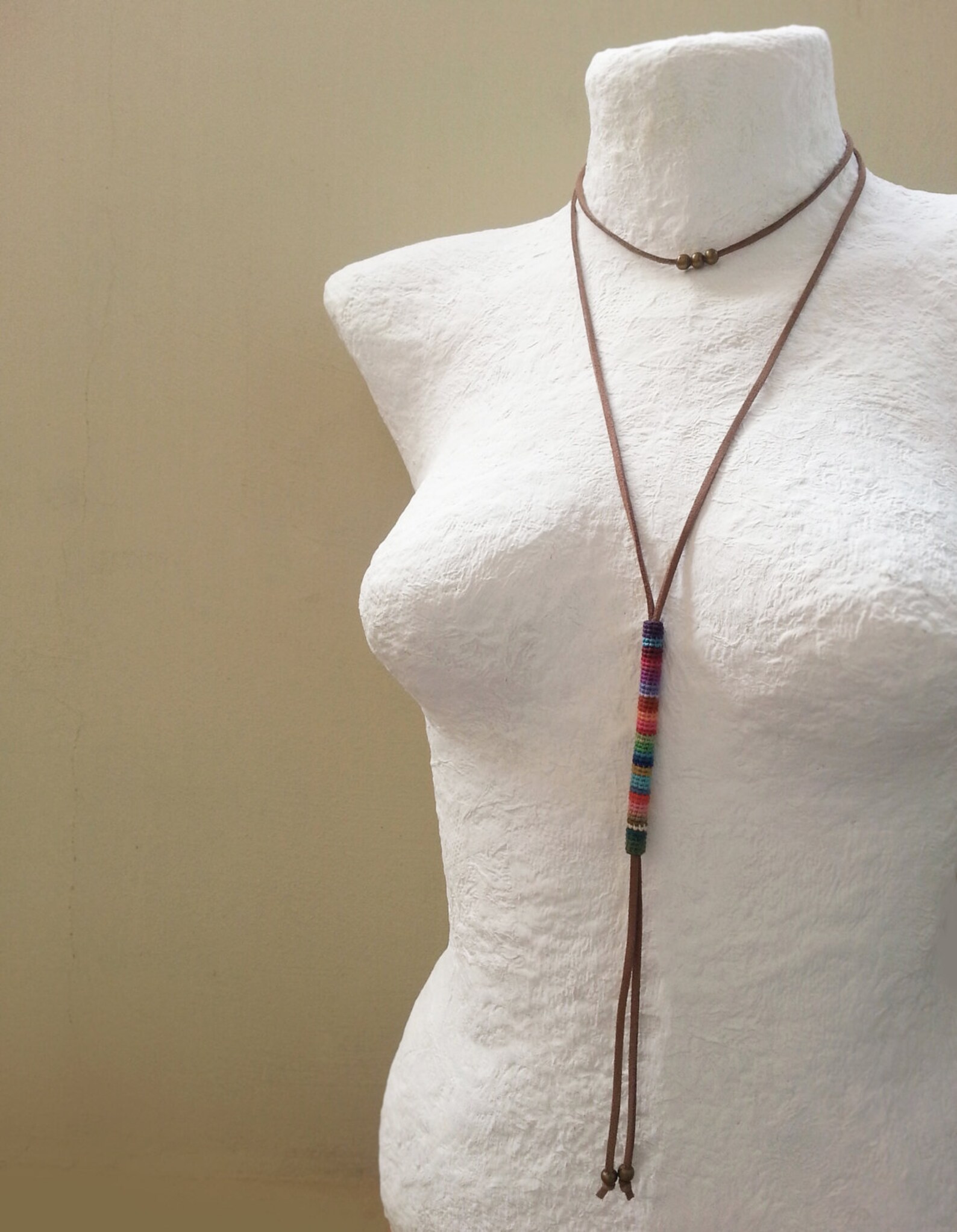 Bolo Wrap Choker Bolo Necklace Bolo Tie Choker Suede Bolo - Etsy