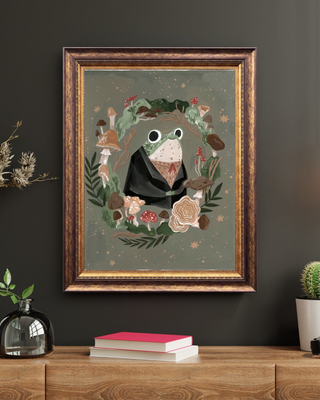 Goblincore Frog Friend Art Print 8x10 Fine Art Print - Etsy