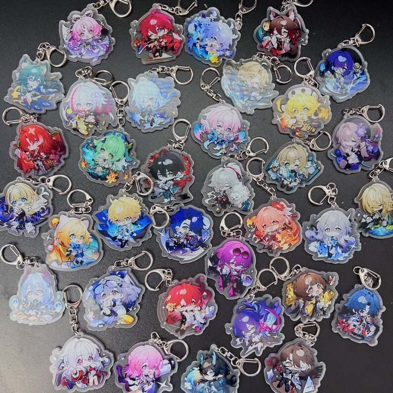 Honkai Star Rail CHIBI Keychains, Chibi Honkai Impact Character Keychains, Honkai Stair Rail ...