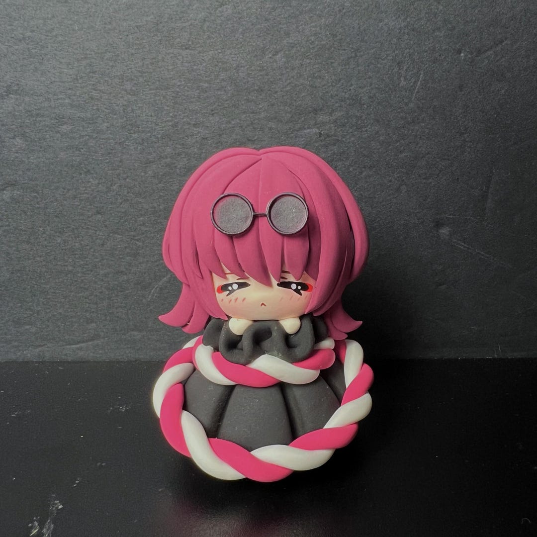 Honkai Star Rail Kafka Clay Figurine, Handmade Chibi Honkai Stair Rail ...