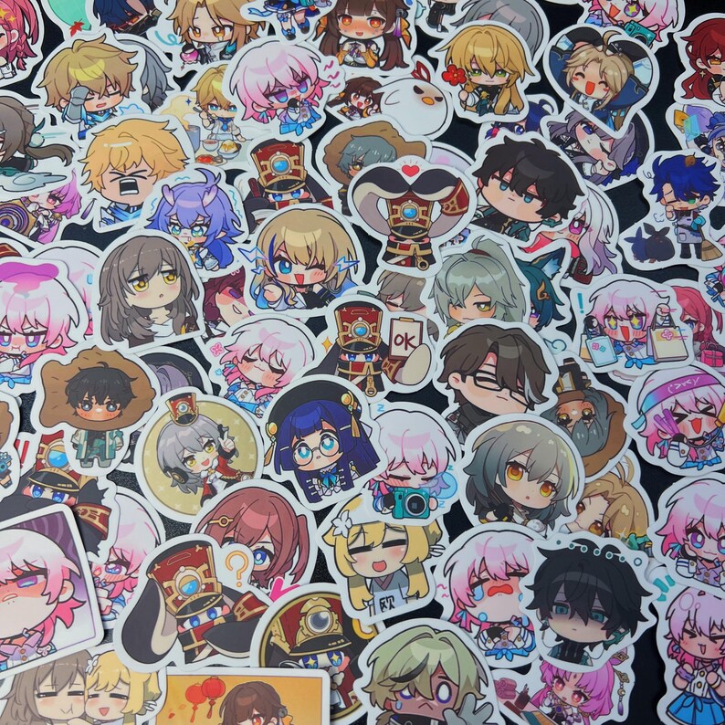 Chibi Honkai Star Rail Assorted Sticker Pack – 120 Honkai Stair Rail ...