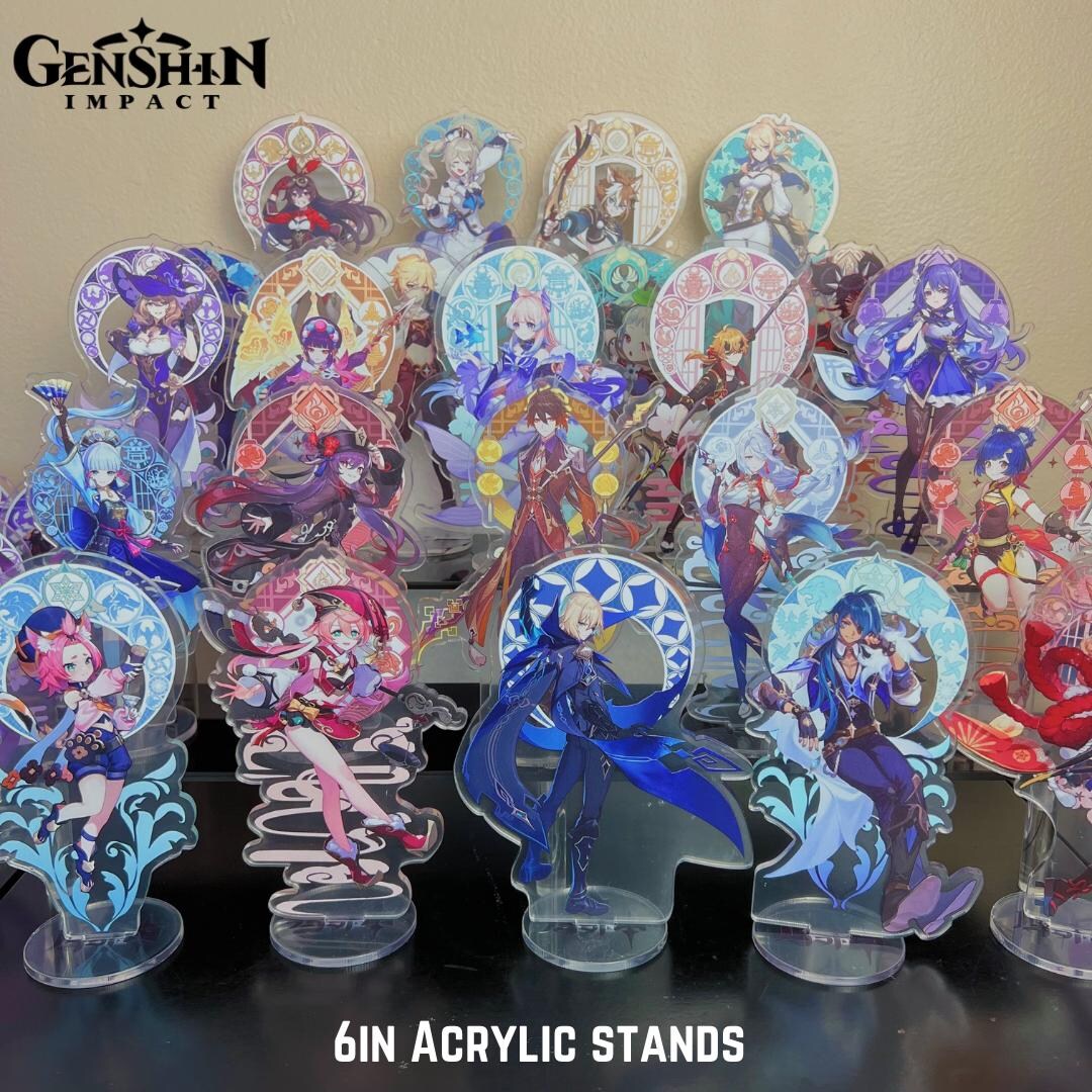 Genshin Impact Acrylic Stand – 6 Inch Anime Figurine Display | Seven ...
