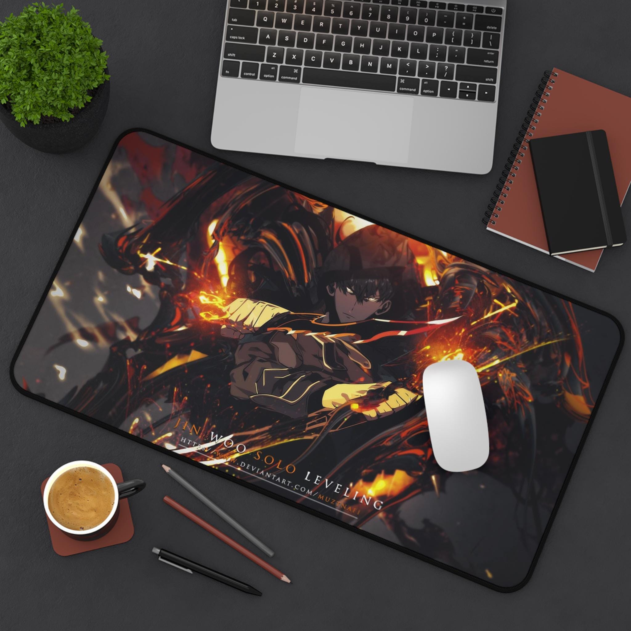 Solo Leveling Desk Mat, Anime Desk Mat, Anti Slip Desk Mat for Gaming ...