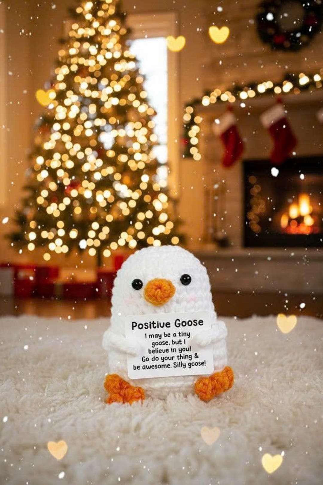 Crochet Goose Positive, Emotional Support Goose Crochet, Funny Best ...
