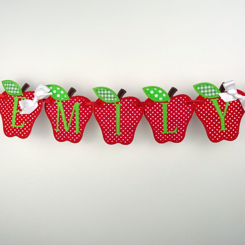 Apple Banner ITH Project Applique Machine Embroidery Design Patterns ...