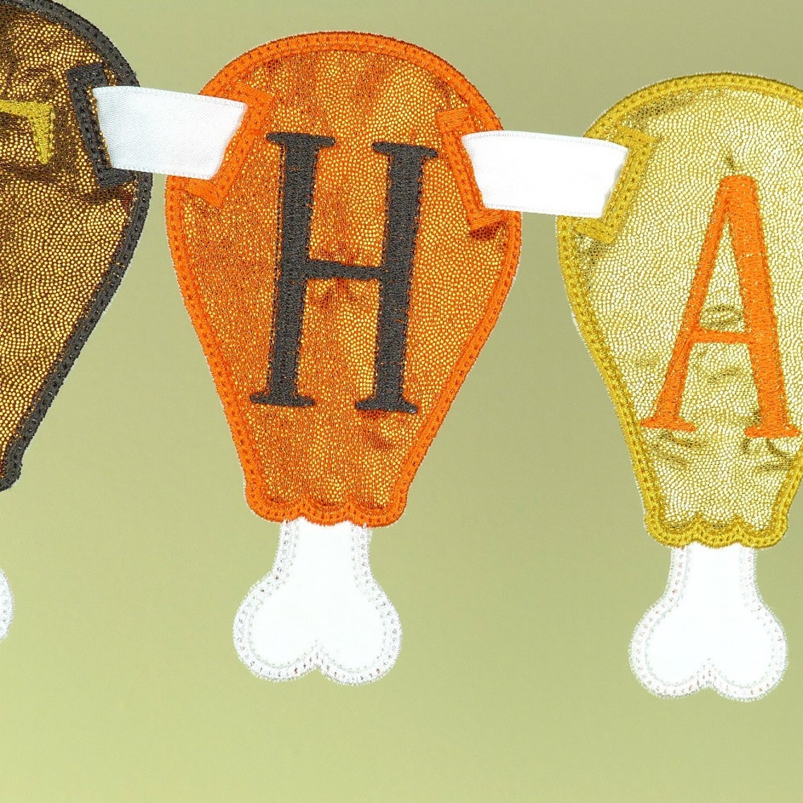 Turkey Leg Banner in the Hoop Machine Embroidery Design ITH Project 6 ...