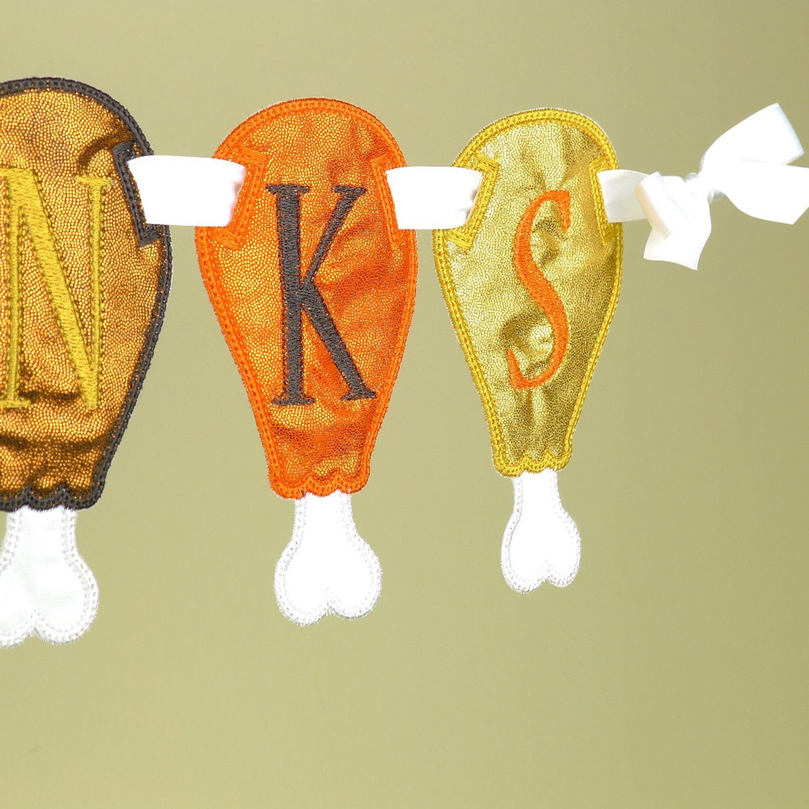 Turkey Leg Banner in the Hoop Machine Embroidery Design ITH Project 6 ...