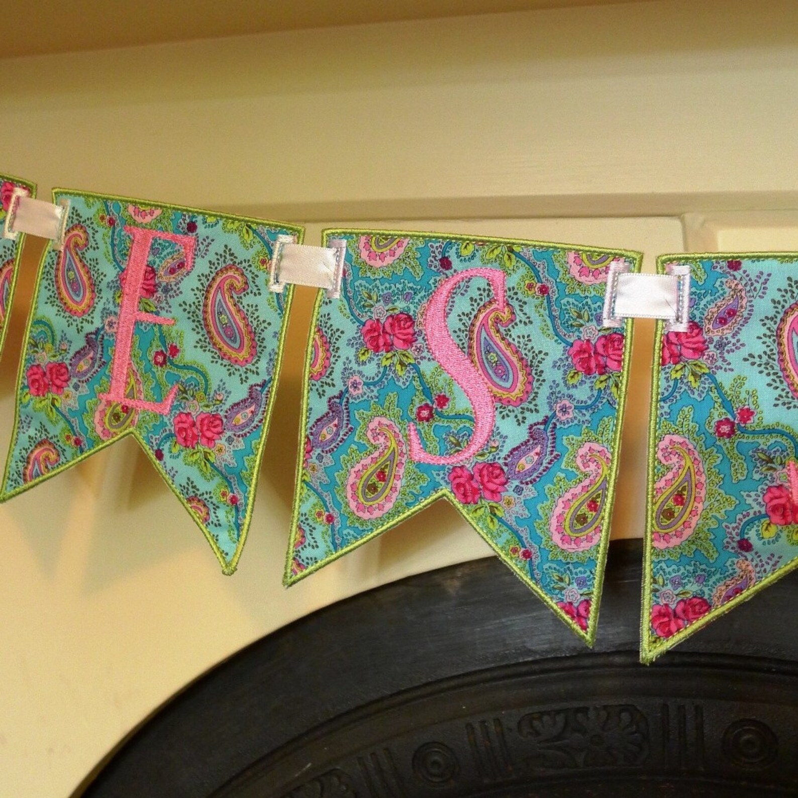 Party Banner in the Hoop Banners Machine Embroidery Designs Applique ...