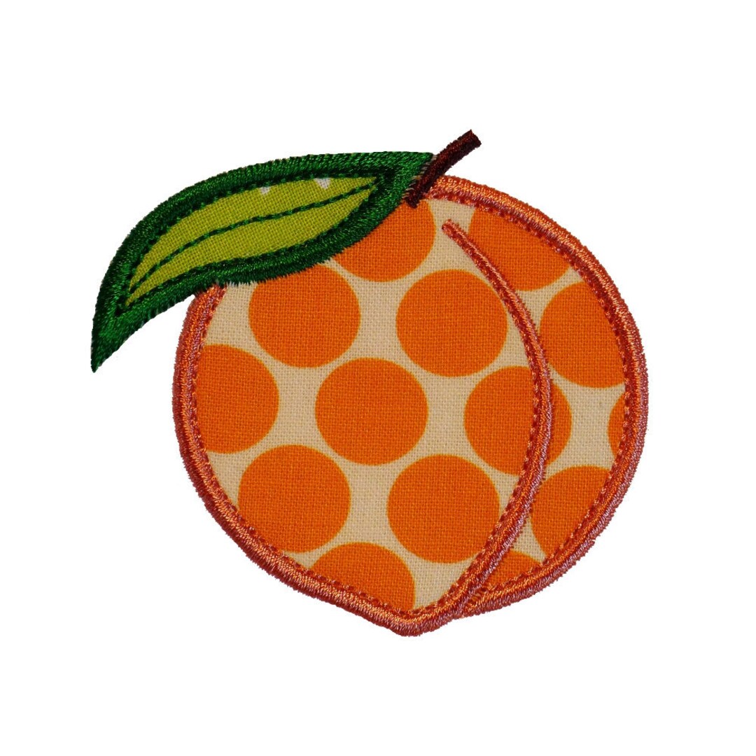 Peach Appliques Machine Embroidery Designs Applique Pattern in 4 Sizes ...
