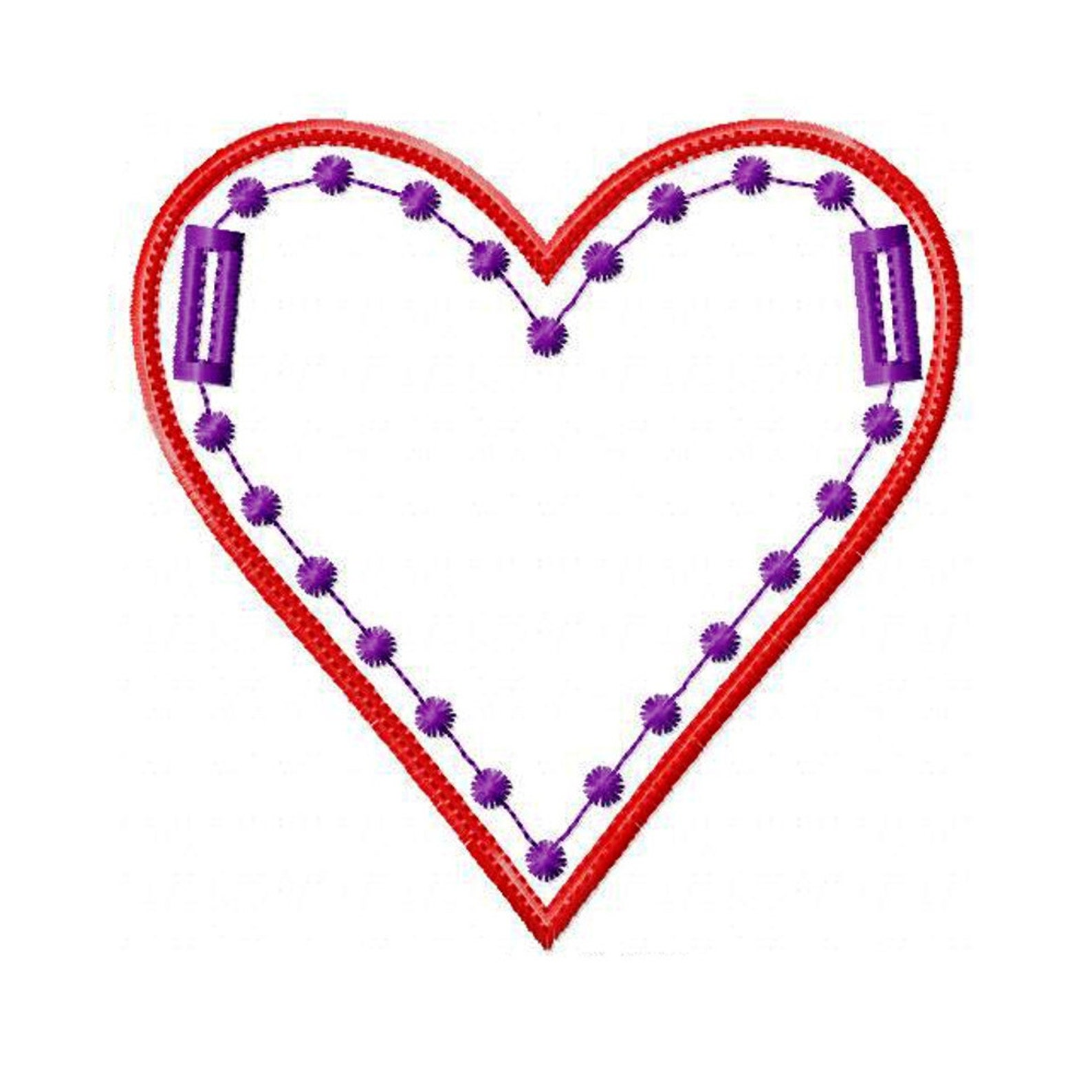 Love Heart Banner in the Hoop Banners Machine Embroidery Designs ...